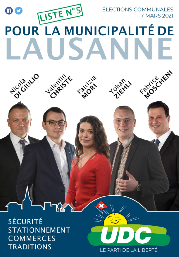 Objectif "Municipalité" pour l'UDC lausannoise et ses 5 candidats | LFM ...